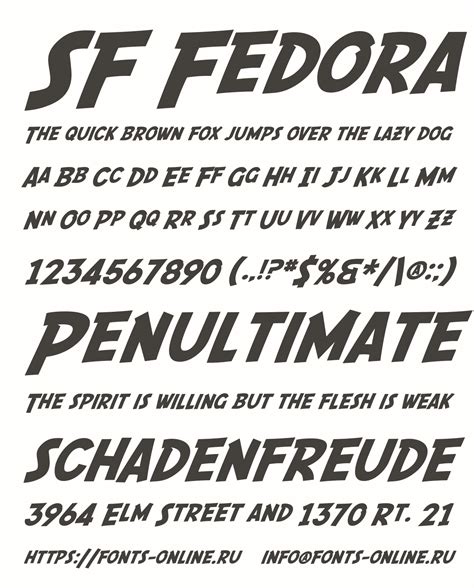 Sf Fedora Font