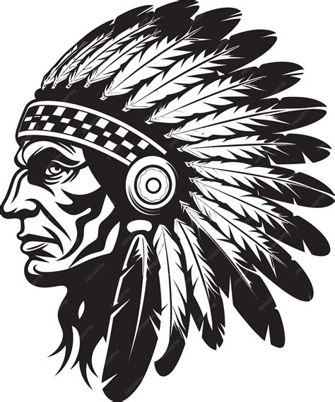 Premium Vector Silent Warrior Apache Logo Vector Tribal Majesty Apache Face Symbolism