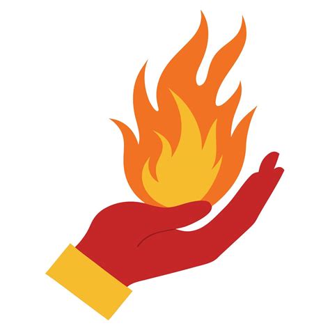 Hand Holding Fire 61899050 Vector Art At Vecteezy