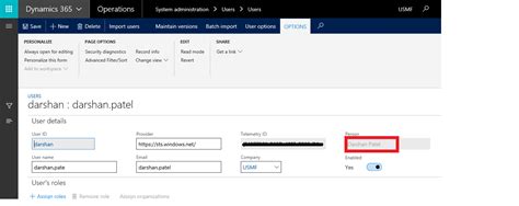 dynamics 365 user to employee relationship user relationship