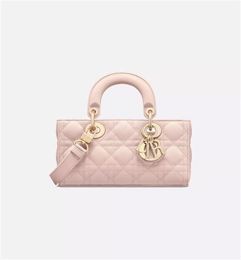 Small Lady D Joy Bag Powder Pink Cannage Lambskin Dior Lady Dior
