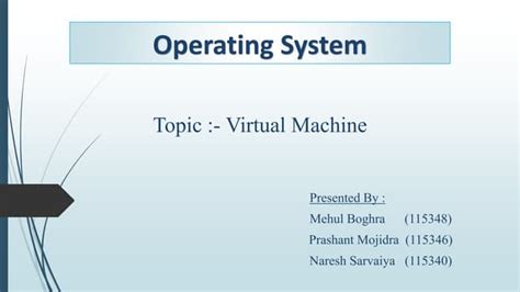 Virtual Machine Ppt