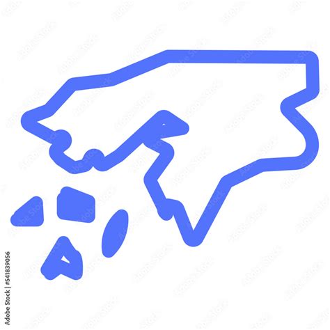 Guinea Bissau Map Line Icon Stock Vector Adobe Stock