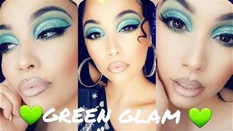 Green Glam Makeup Tutorial Youtube
