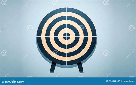 Simple Flat Icon Depicting A Target Signifying Goals Or Aims Stock