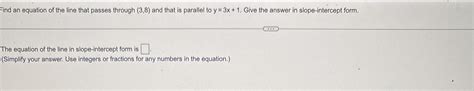Solved Find An Equation Of The Line That Passes Through