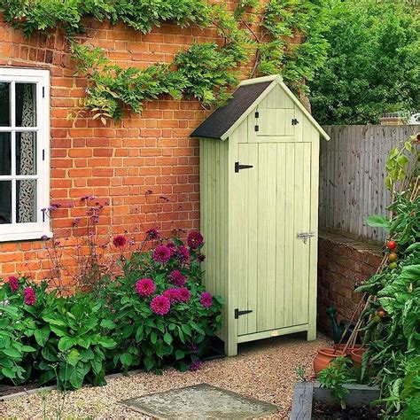 Christow Small Garden Shed Tall Slim Wooden Outdoor Storage Shed