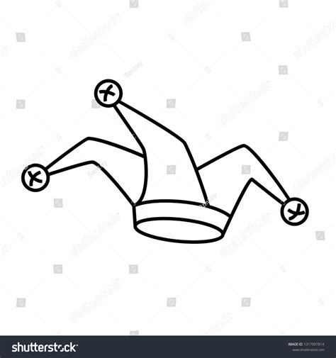Jester Hat Outline Icon Clipart Image Stock Vector Royalty Free