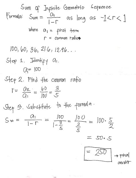 Infinite Geometric Series Formula