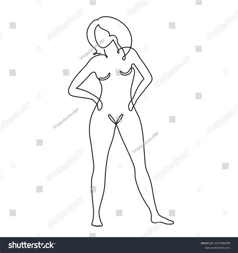 Naked Woman One Line Art Hand Stock Vector Royalty Free Shutterstock