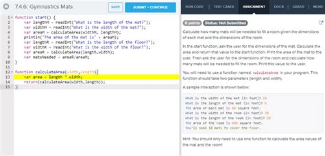Codehs Javascript Gymnastics Mats Codehs