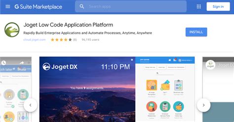 Joget Low Code Application Platform For G Suite
