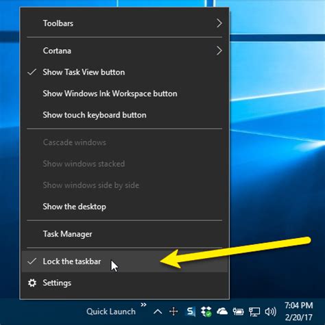How To Get Quick Launch Bar On Windows 10 8 Or 7