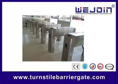 Access Control Pedestrian Security Gate Tripod Fingerprint Turnstile For Factory Entrance