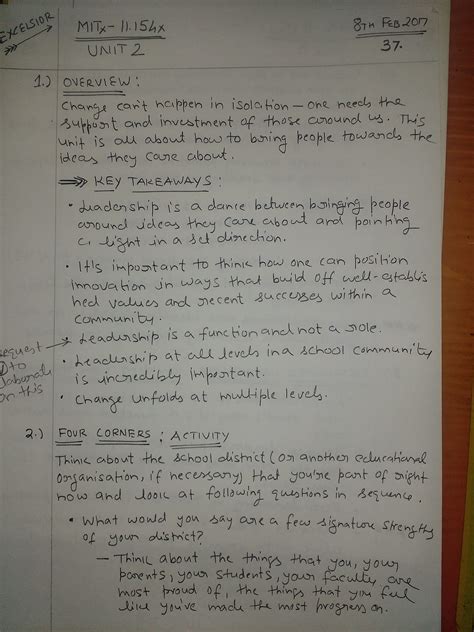 Notes — 41 To 46 — Unit 2 — Mitx — 11154x — 8th Feb 2017 By Abhishek