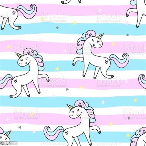 손으로 그려진 귀여운 유니콘 별과 지구와 원활한 벡터 패턴 흰색 바탕에 반복적 인 벽지 0명에 대한 스톡 벡터 아트 및 기타 이미지 Istock
