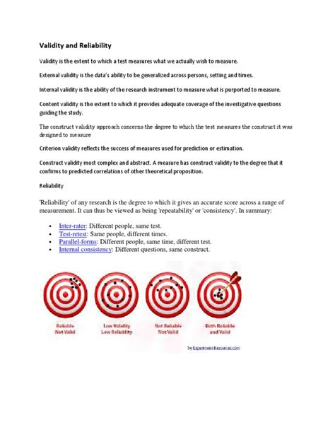 Validity And Reliability Inter Rater Test Retest Parallel Forms Internal Consistency Pdf