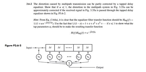 Solved 36 2 The Distortion Caused By Multipath Transmission