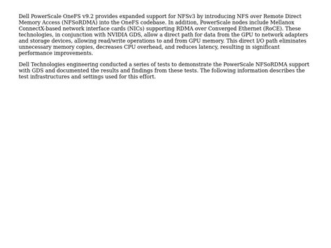 Introduction Dell Powerscale And Nvidia Gpudirect Performance Report Dell Technologies Info Hub