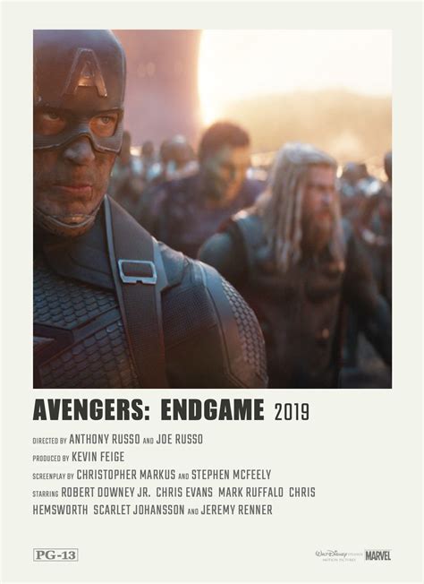 Alternative Minimalist Polaroid Movie Poster Avengers Endgame Film