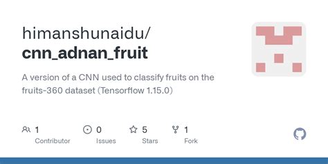 GitHub Himanshunaidu Cnn Adnan Fruit A Version Of A CNN Used To Classify Fruits On The Fruits