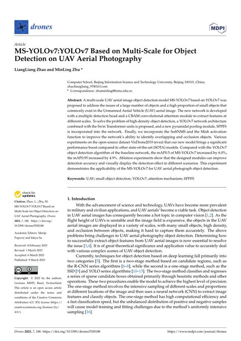 Pdf Ms Yolov7 Yolov7 Based On Multi Scale For Object Detection On Uav
