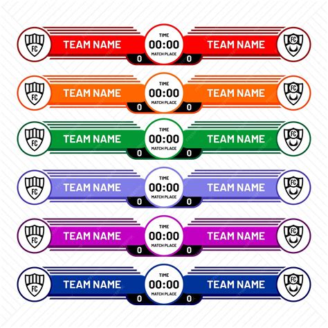 Premium Vector Scoreboard Collection With Space Logo