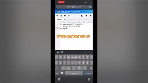 Python Made Easy Functions And Python Len Python Coding Shorts Youtube