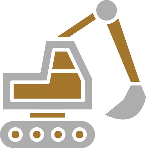 Backhoe Icon Style Vector Art At Vecteezy
