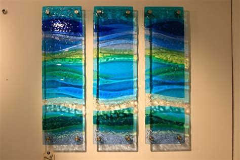 Marine Fused Glass Wall Art Fused Glass Panel Glass Wall Art