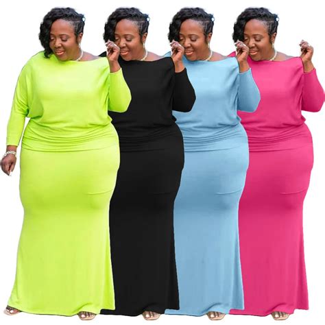 Loose Fit Plus Size Maxi Dresses Free Shipping