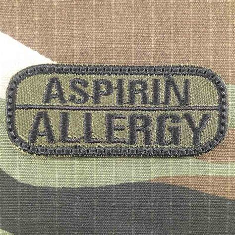 Patch Medic Aspirin Allergy Od Velcro 50x20mm