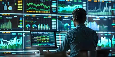 Premium Photo Analyzing Economic Data On Large Screens And Graphs Concept Economic Analysis