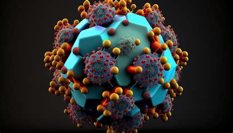 Premium Ai Image Virus Molecule Illustration Bacteria Particle Generative Ai