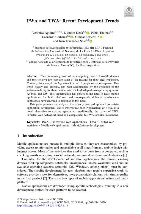 Pdf Pwa And Twa Recent Development Trends