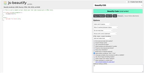 js beautify on offsec tools