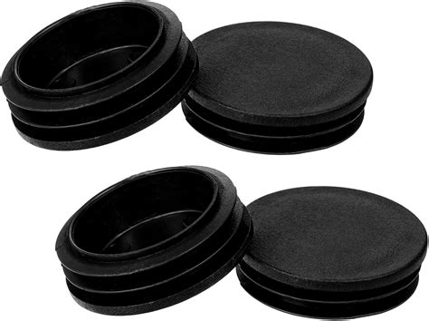 4 Pcs 50mm 2 Inch Round Plastic Plugs Black Rubber Plugs For Round