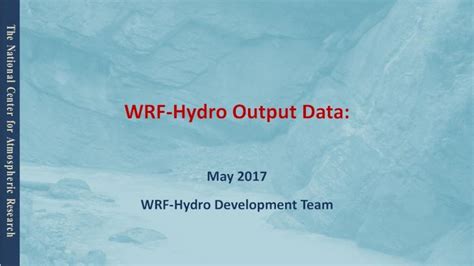 Pdf Wrf Hydro Output Data University Corporation For · Pdf