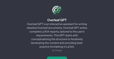 overleaf gpt latex report generation taaft