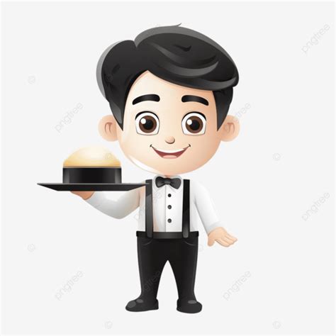 귀여운 레스토랑 웨이터 마스코트 귀엽다 레스토랑 캐릭터 Png 일러스트 및 이미지 에 대한 무료 다운로드 Pngtree