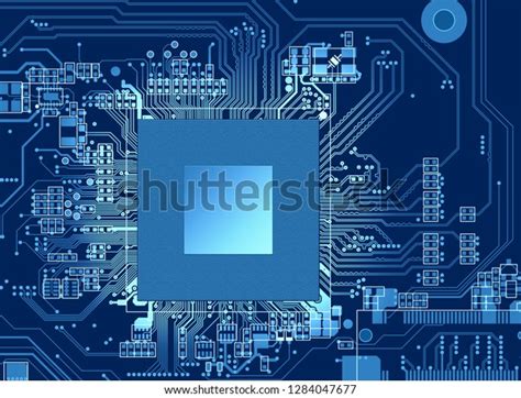 Cpu Layout Routing Pcb Design Blue Stock Illustration 1284047677 Shutterstock