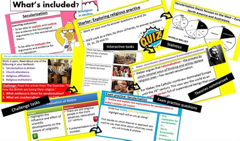 Topic 3 Secularisation Beliefs In Society Sociology Teaching