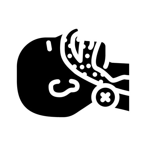 Obstructive Sleep Apnea Obesity Overweight Glyph Icon Illustration