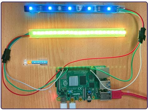 Interface A Ws2812 Rgb With Raspberry Pi 4 The Engineering Projects