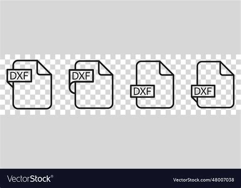 Dxf File Format Document Type Colored Icon Vector Image