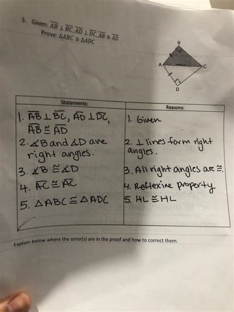 Solved Given ABBC ADDC ABAD Prove ABC ADC Explain Chegg