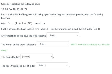 Solved Consider Inserting The Following Keys