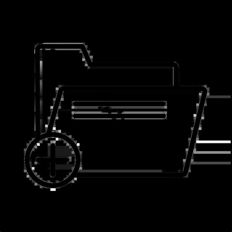 folder icon vector add line png images ai free download pikbest