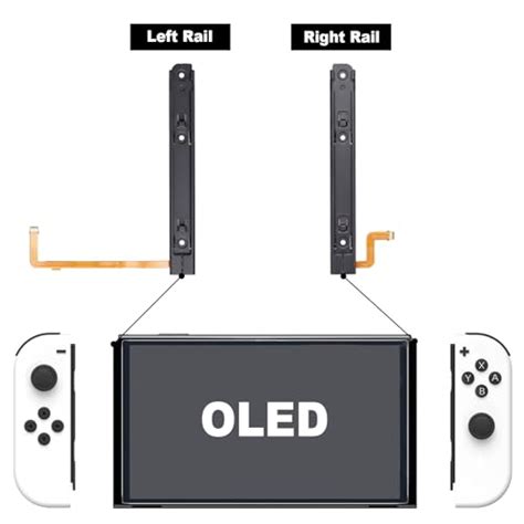 Left And Right Metal Slide Rail Replacement For Nintendo