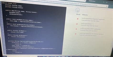 Solved Codeworkout X449 Encapsulated Class Design Design A